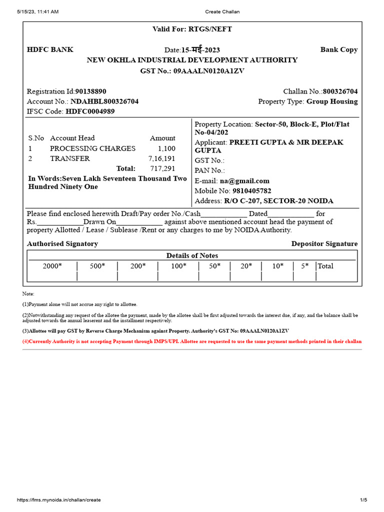 Create Challan (1) | PDF | Lease | Personal Finance