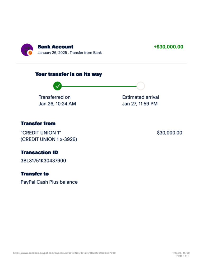 PayPal - Transaction Details | PDF