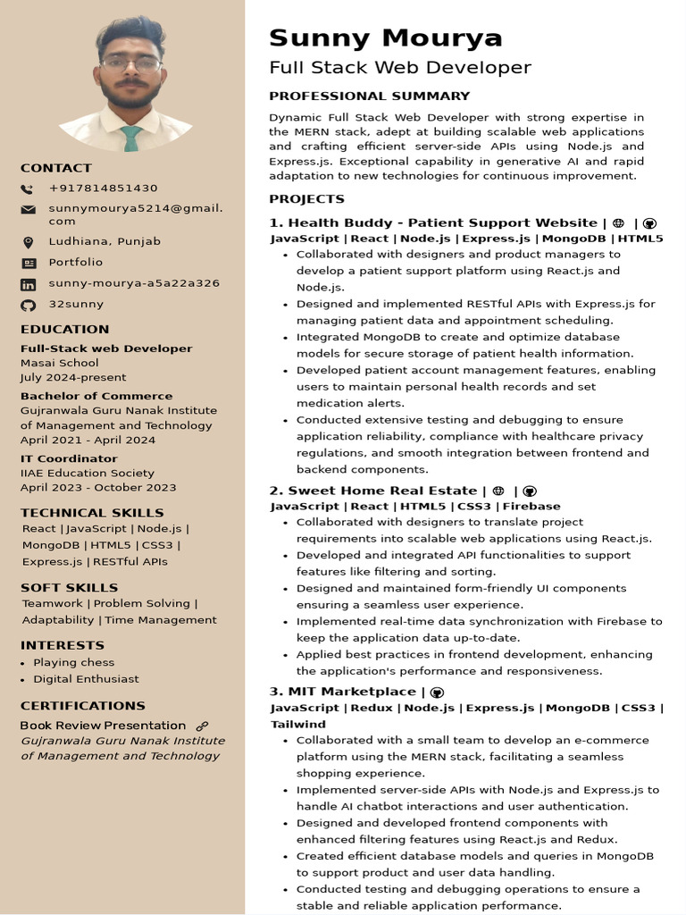 SunnyMourya FullStackWebDeveloper C0pa | PDF | Mongo Db | Java Script