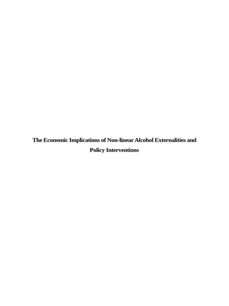 The Economic Implications of Non | PDF | Externality | Taxes