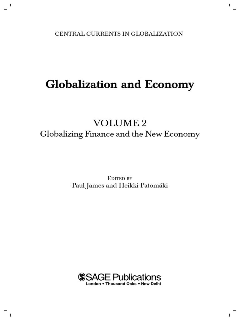 Globalization and Economy Vol 2 Global F | PDF | Capitalism | Market ...