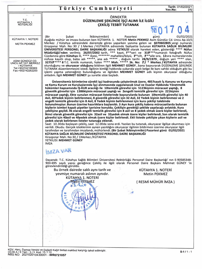Noter Onayı | PDF