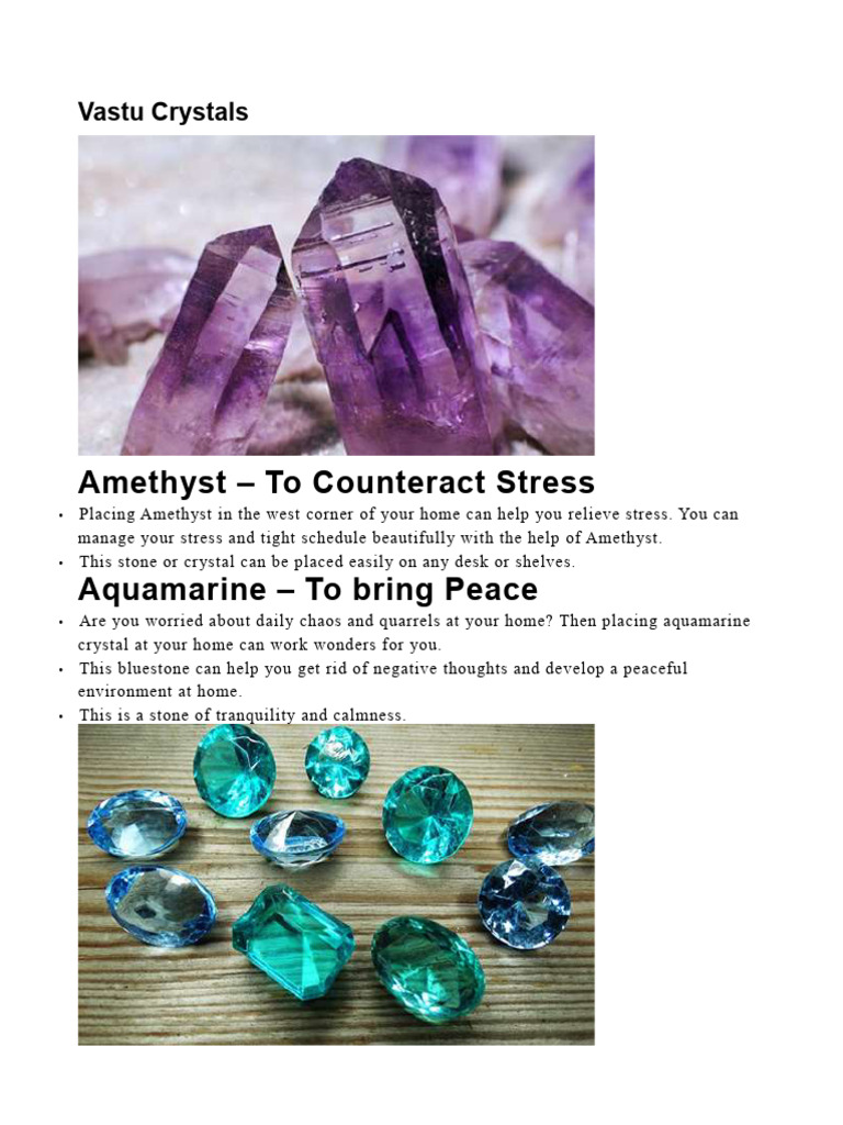 Vastu Stones | PDF | Quartz | Psychology