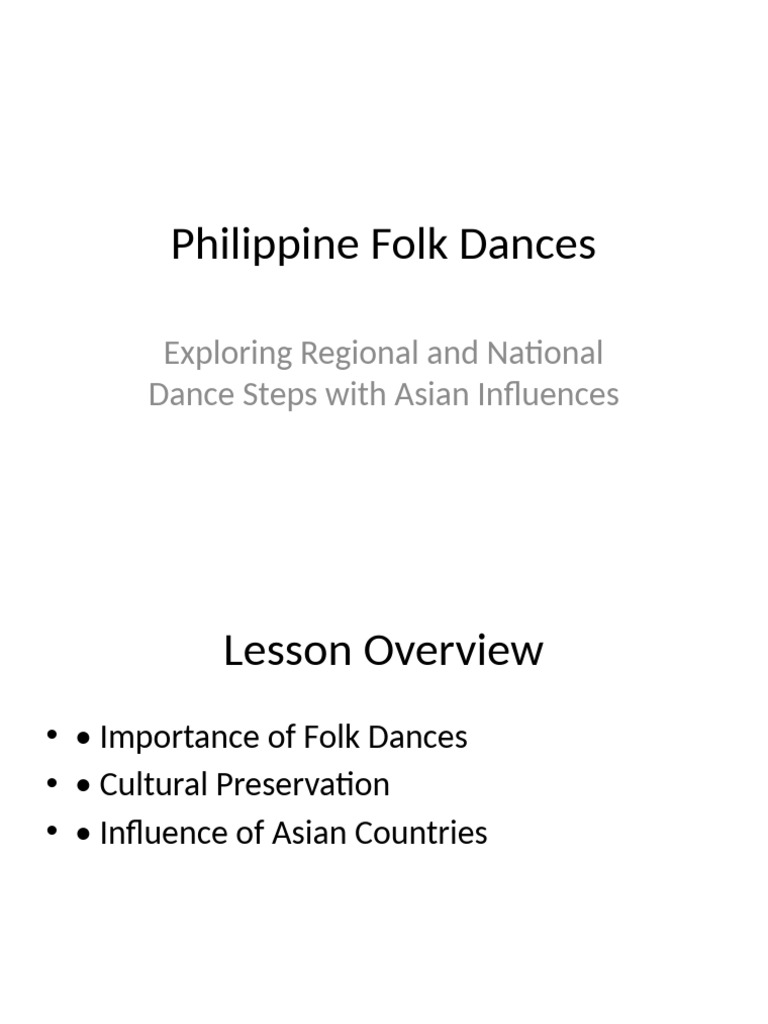 Philippine Folk Dances | PDF