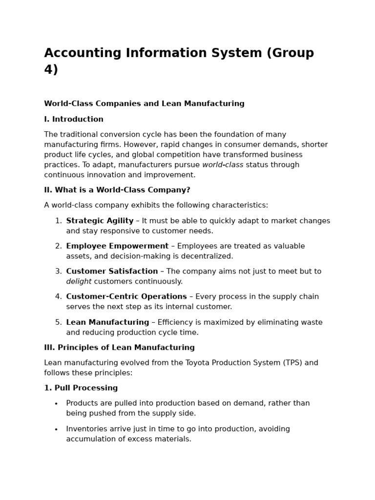 Ais Report | PDF | Lean Manufacturing | Business