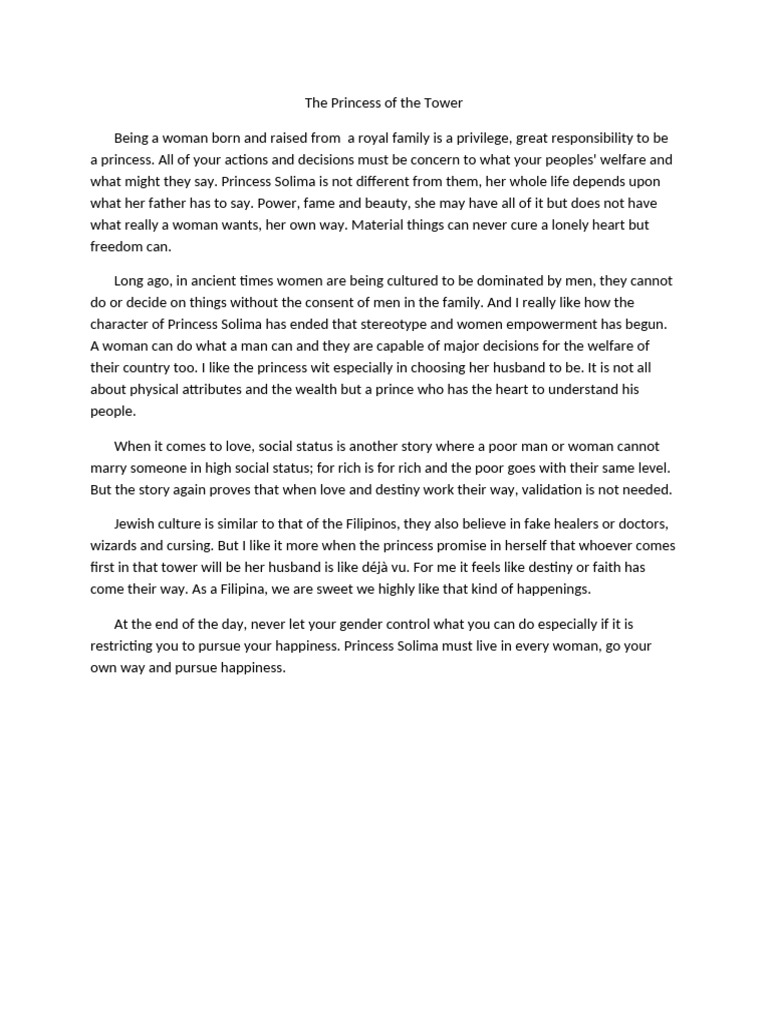 Empowering Journey of Princess Solima | PDF