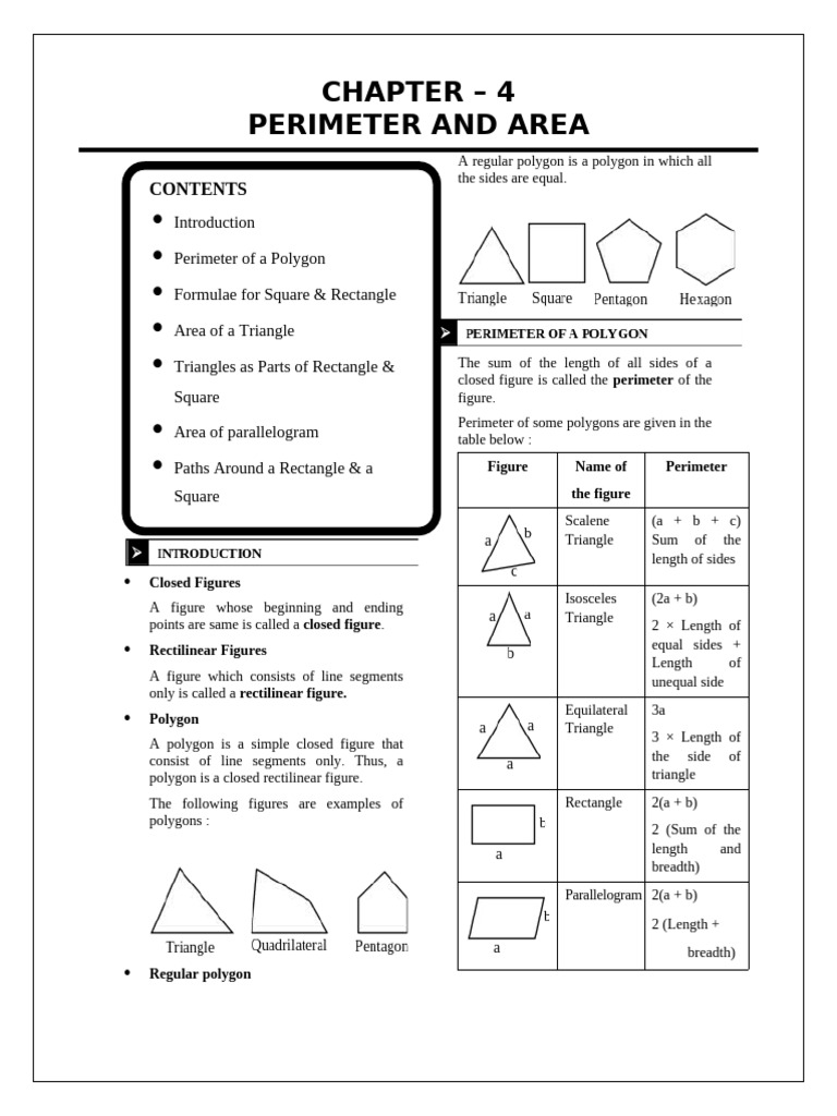 04 Perimeter Area Pdf Area Length