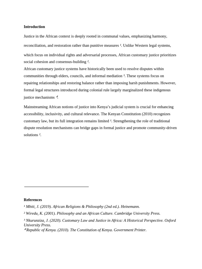 Philosophical Foundations of African Justice | PDF | Alternative ...