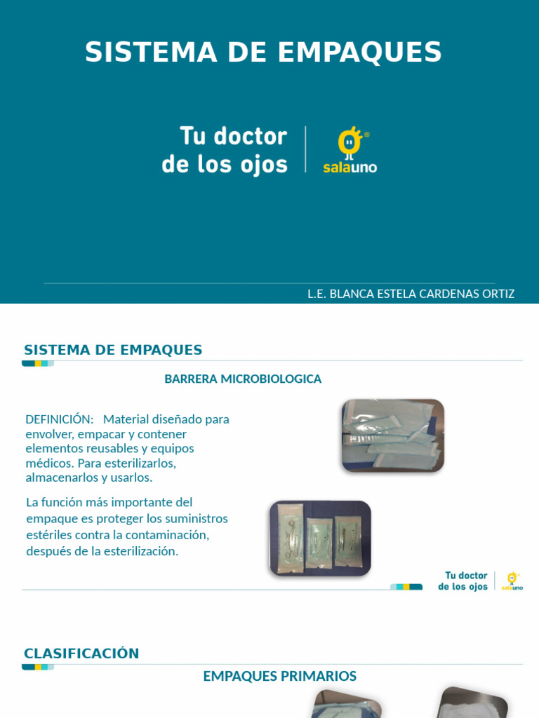 Sistema De Empaques Para Esterilización Pdf Esterilización