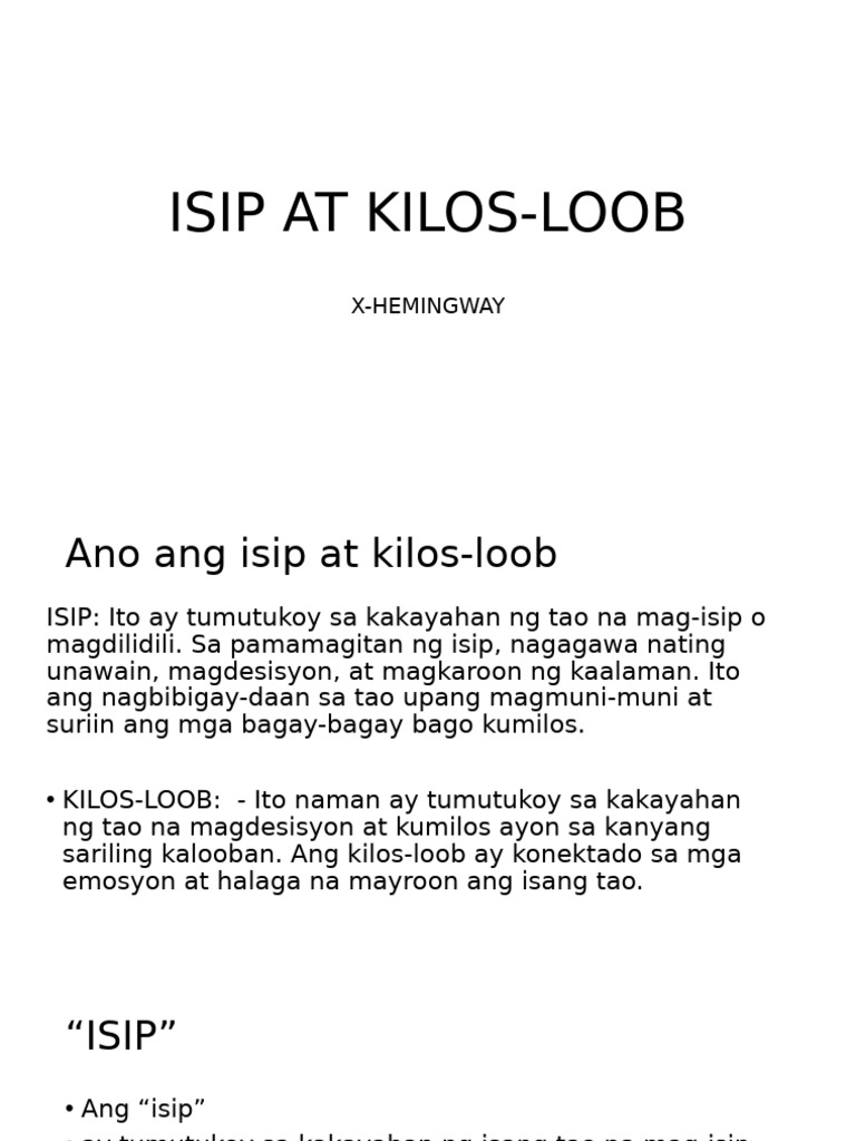 Isip at Kilos Loob | PDF