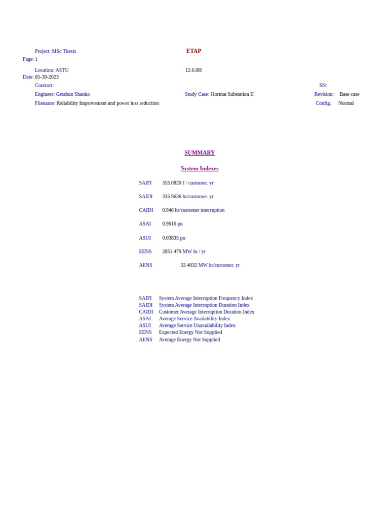 Reliability and Power Loss Analysis | PDF