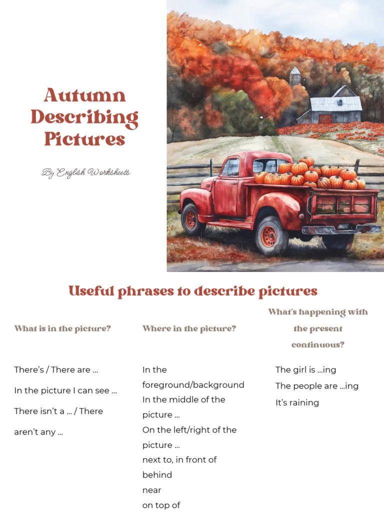 Autumn Describing Pictures PDF | PDF