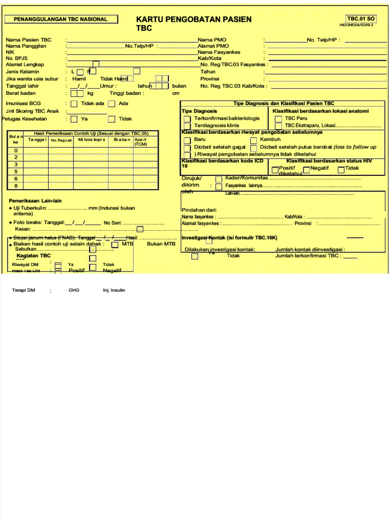 PDF Formulir TB 01 | PDF