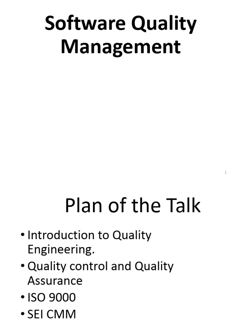 Software Quality Management | PDF | Quality Management System | Quality ...