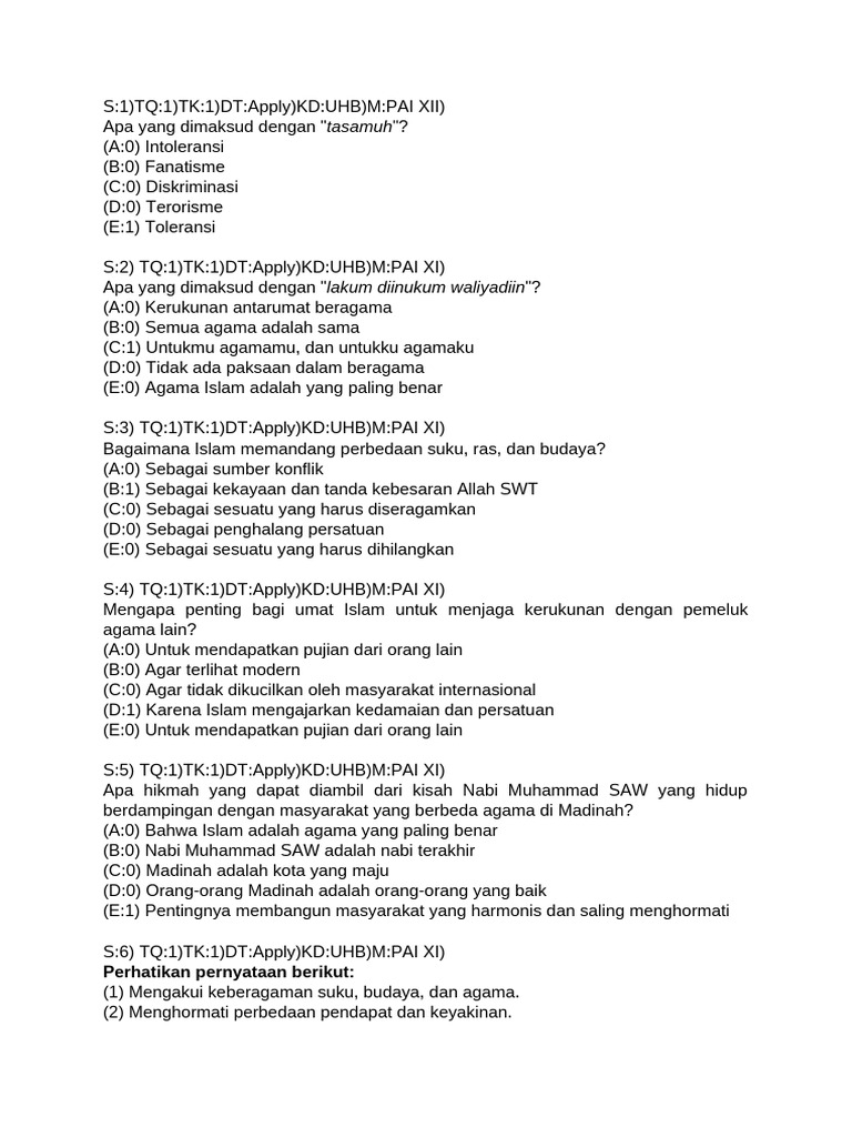 UHB PAIBP Kelas XI | PDF