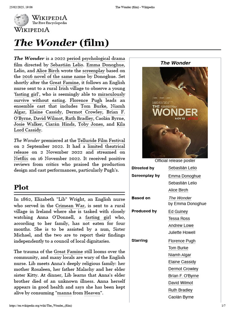 The Wonder (film) | PDF