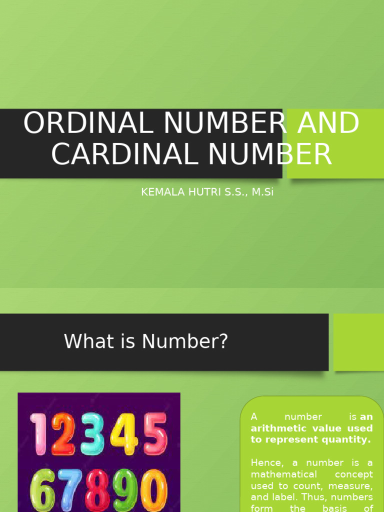 Ordinal Number and Cardinal Number ( Meeting 2) | PDF | Numbers ...