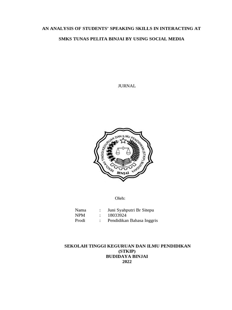 Jurnal - Juni Revisi | PDF | Speech | Qualitative Research