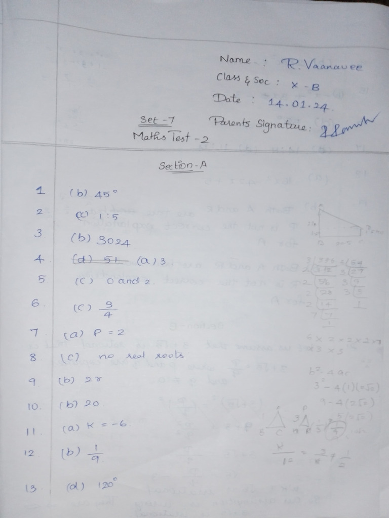 Maths Test 2 | PDF