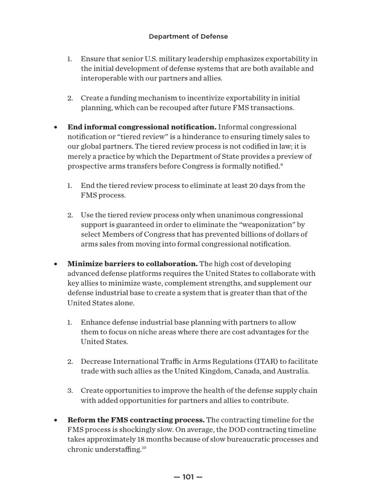 Defense Exportability and FMS Reform | PDF