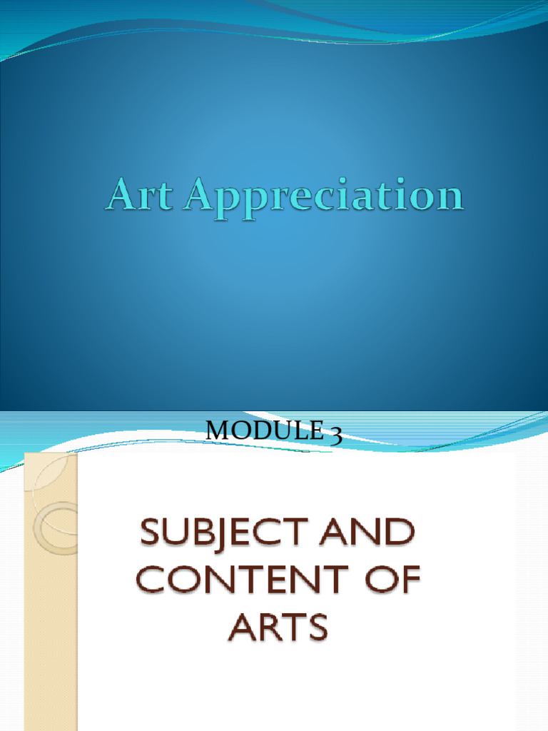 Art App Module 3 Subjects and Contents of Arts | PDF | Abstract Art | Still Life