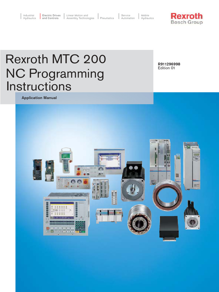 Rexroth MTC 200 NC Programming Instructions | PDF | Rotation