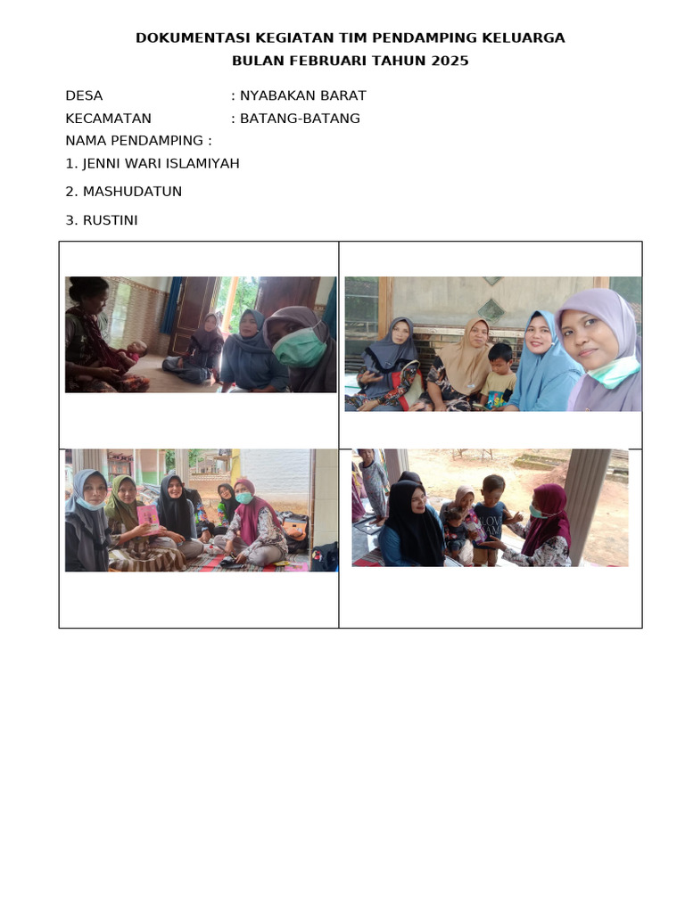 Laporan Pendampingan Keluarga Februari | PDF