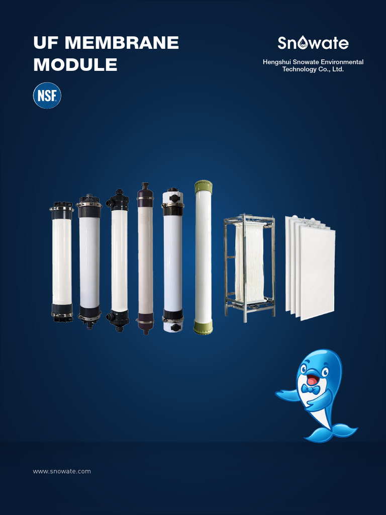 UF Membrane and MBR Module - Yan Snowate | PDF | Membrane | Water Treatment