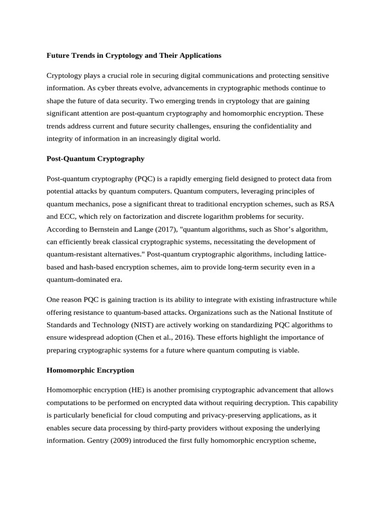 Future Trends in Cryptology and Their Applications | PDF | Cryptography | Encryption
