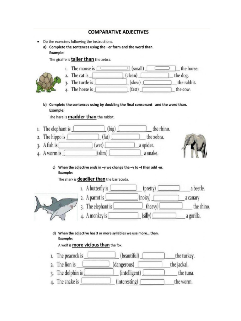 COMPARATIVE ADJETIVES 2 | PDF