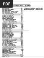 CSC Rate Chart | PDF