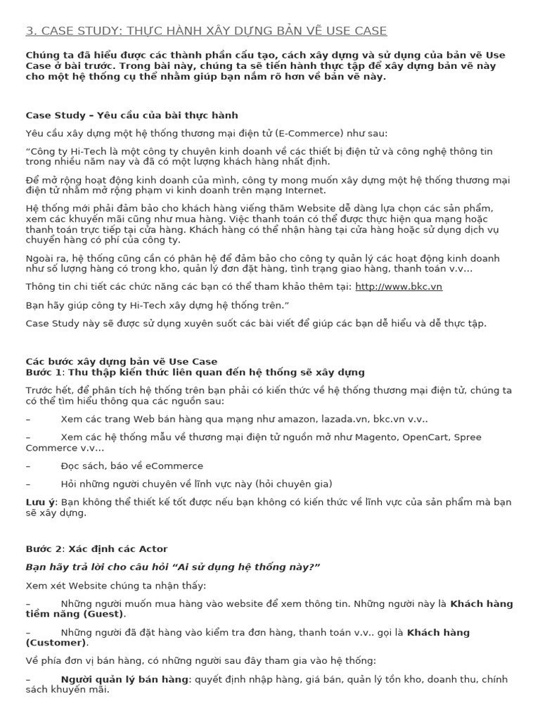 Bản Sao Của Use Case 2 | PDF