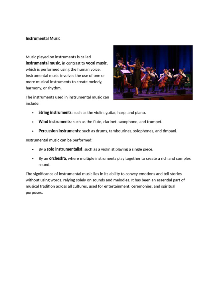 Instrumental Music | PDF
