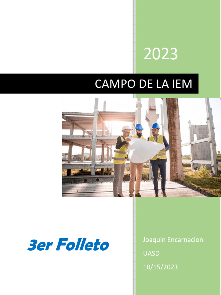 Tercer Folleto Campo de La IEM | PDF | Ingeniería | Diseño