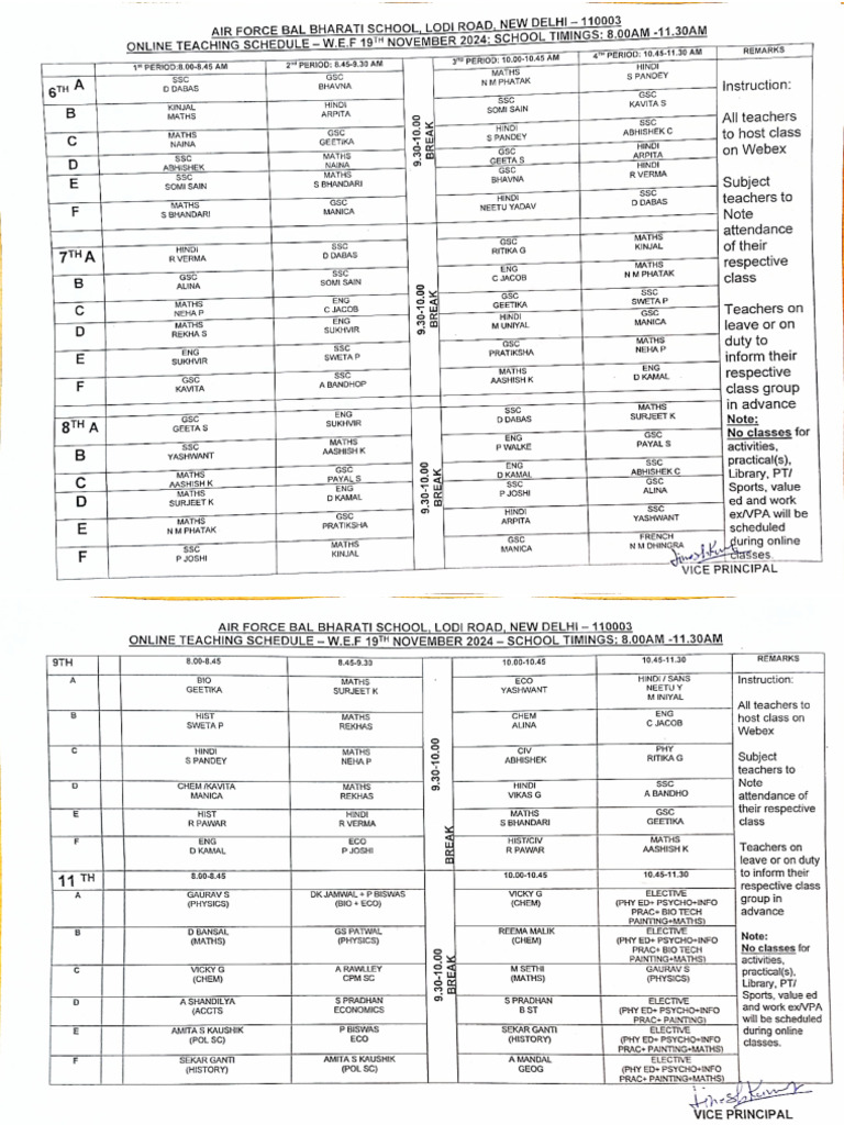 Online Teaching Schedule | PDF
