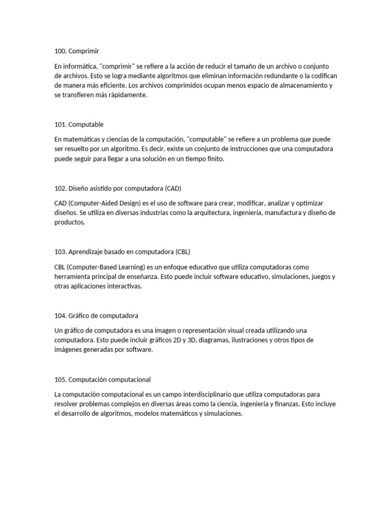 Glosario de Términos Informáticos | PDF | Archivo de computadora ...