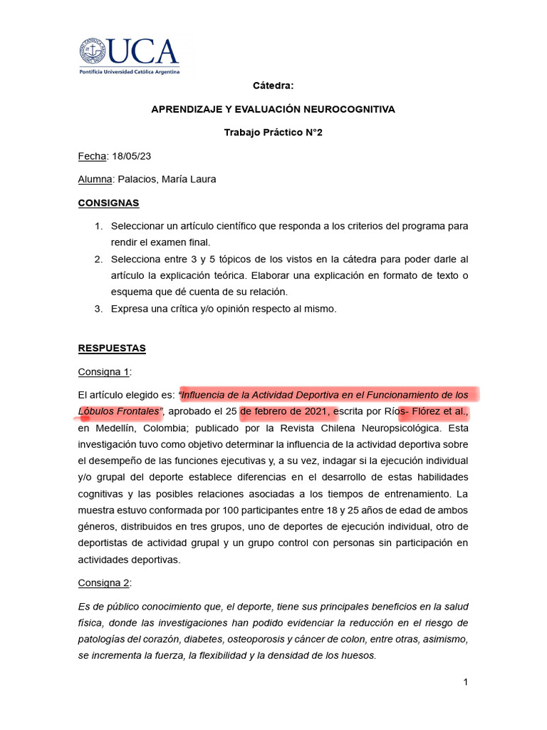 TP 2 Apje y Ev Neuro. Palacios | PDF | Sinapsis | Norepinefrina