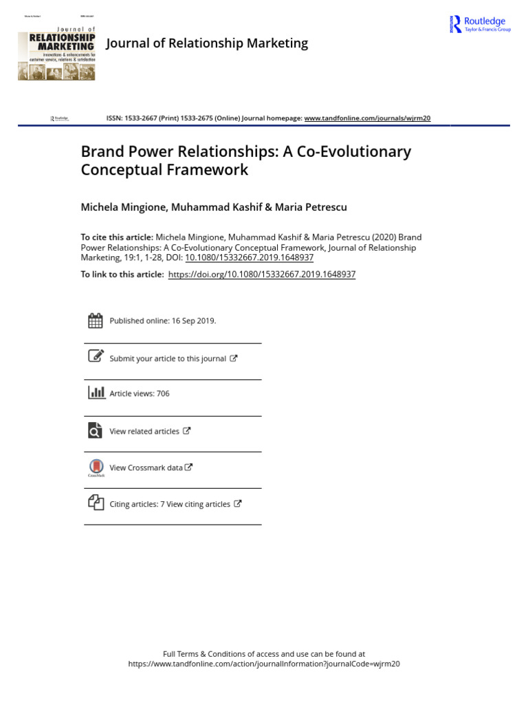 Brand Power Relationships Framework | PDF | Brand | Marketing