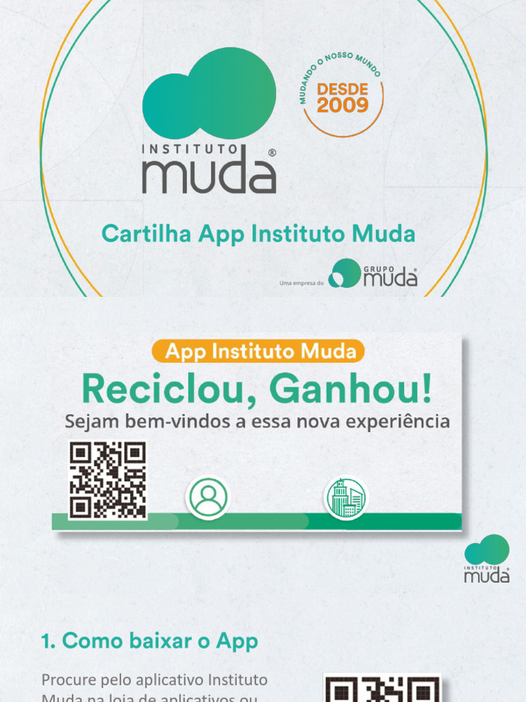 Instituto Muda - Cartilha Sobre o App | PDF