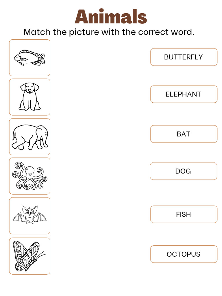 Animals Matching | PDF