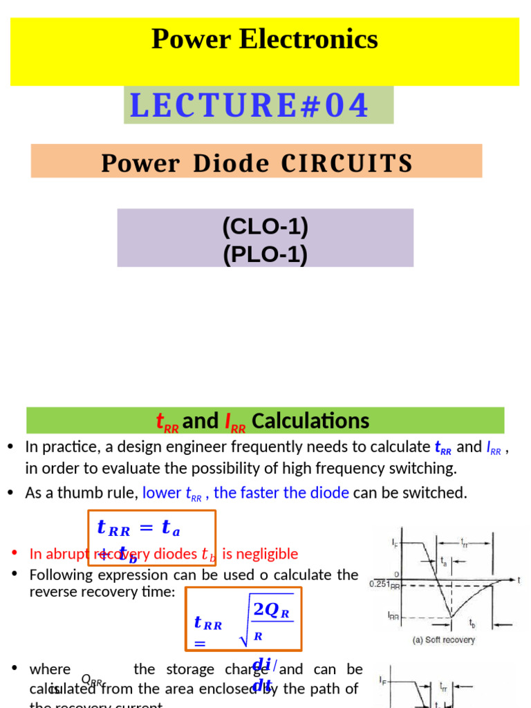 LEC-04 (Power Diode Circuits) | PDF | Rectifier | Electricity