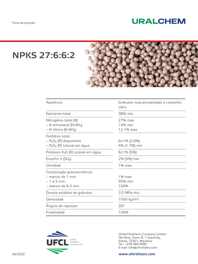 Specification POR NPK 27 6 6 | PDF
