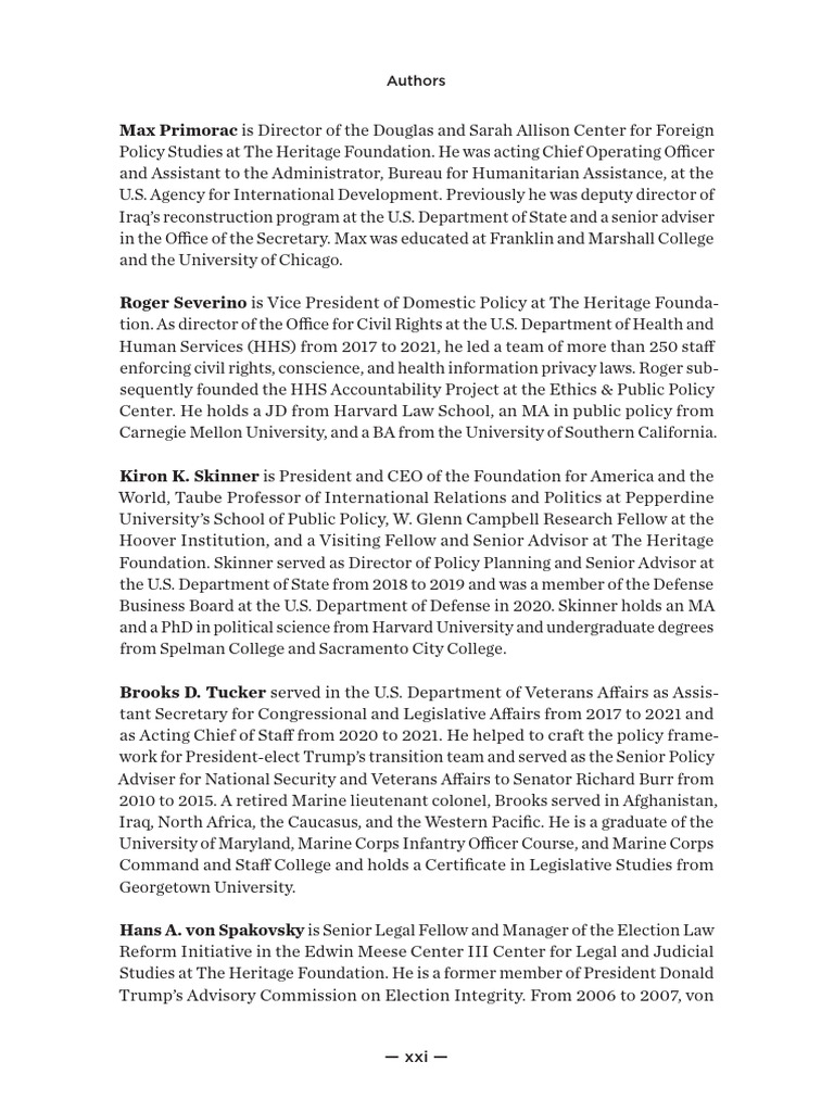 2025 MandateForLeadership FULL-22 | PDF | Federal Government Of The ...