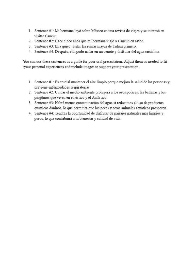 Viaje a Cancún y Cuidado del Medio Ambiente | PDF