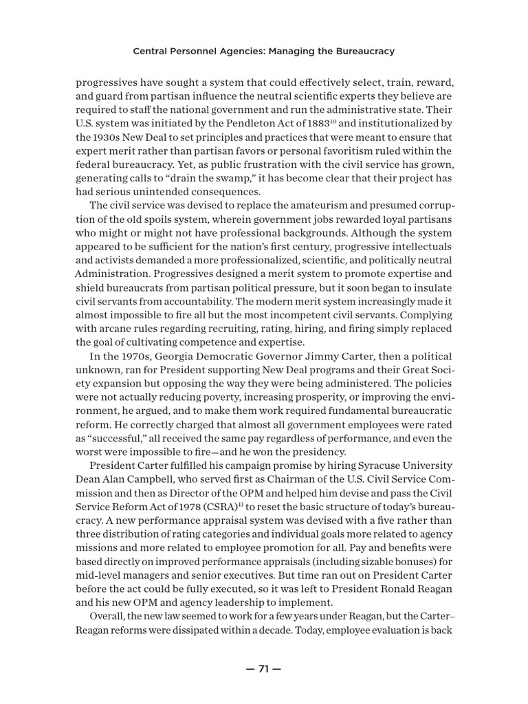 Civil Service Reform and Bureaucratic Challenges | PDF | Civil Service ...
