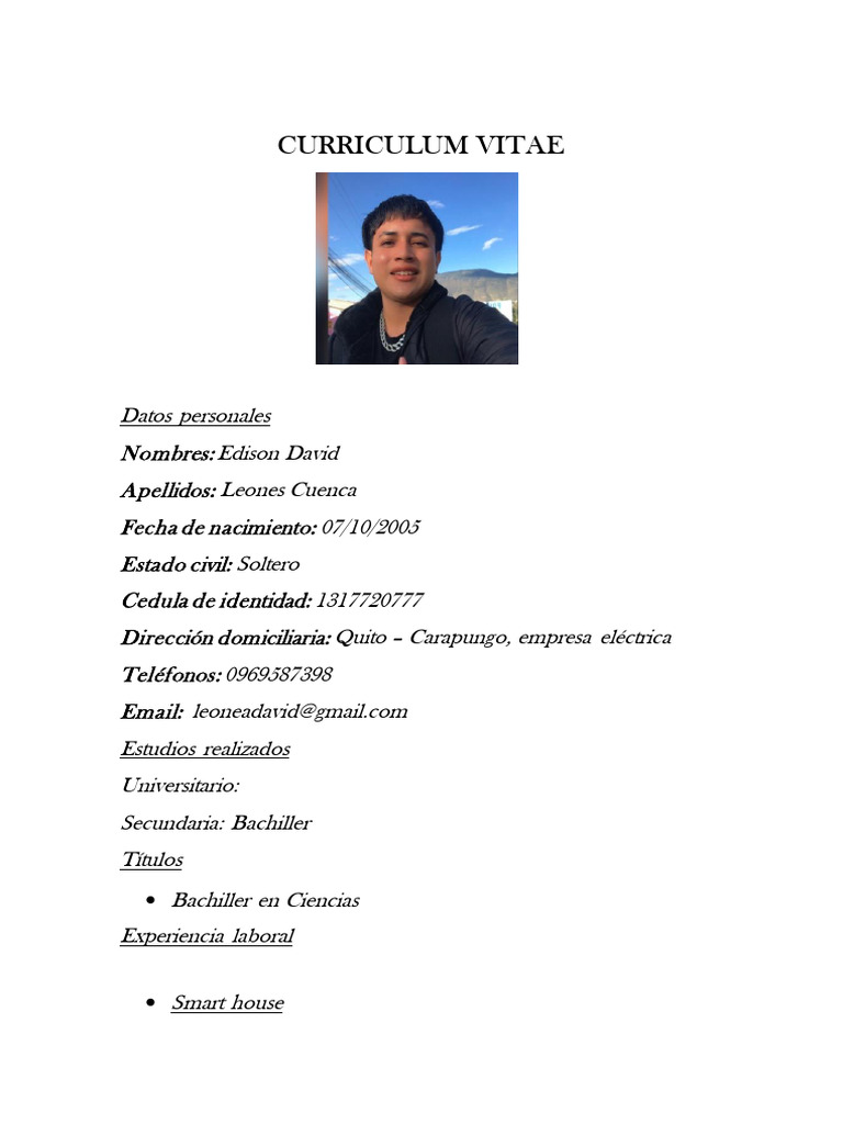 CURRICULUM VITAE edison | PDF