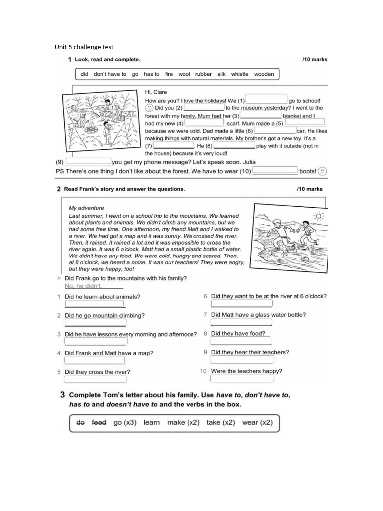 Unit 5 Challenge Test | PDF
