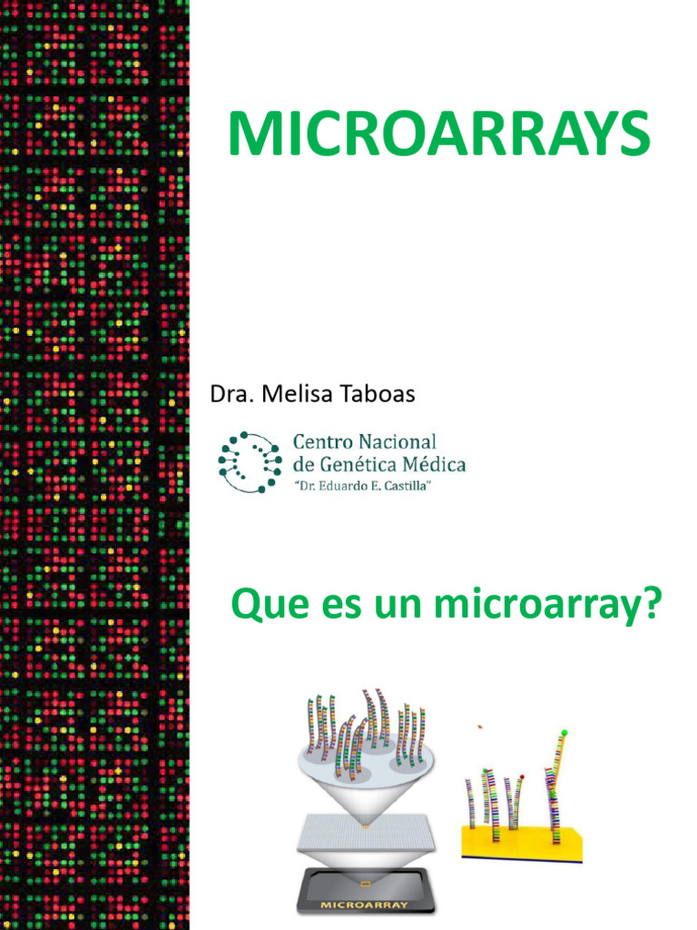 MICROARRAYS FINAL TABOAS.pptx | PDF | Adn Microarray | Ciencias de la vida