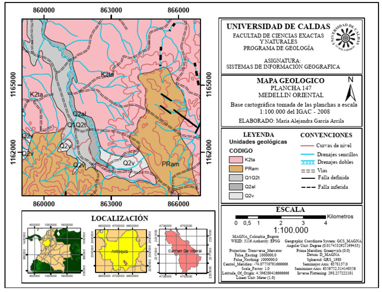 Mapa Geologico Colores Iniciales | PDF | Geofísica | Geodesia