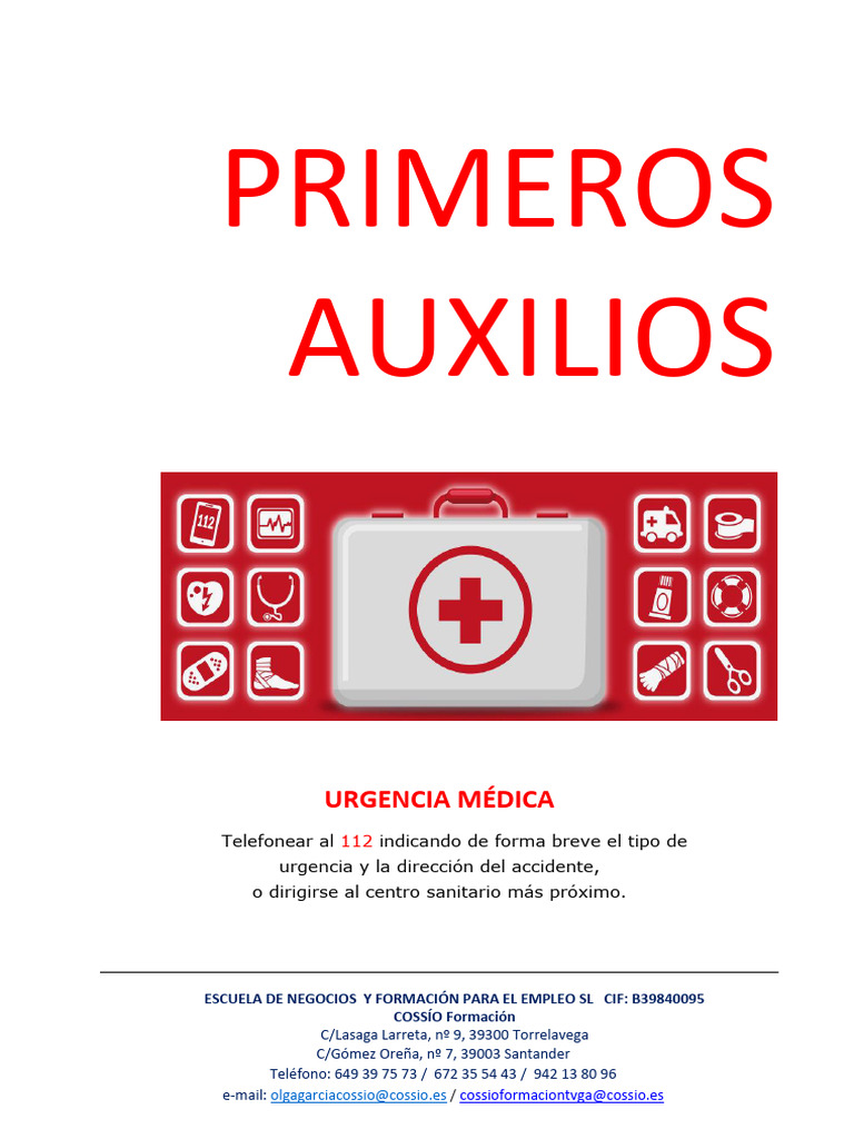 Manual Primeros Auxilios | PDF | Reanimación cardiopulmonar | Herida